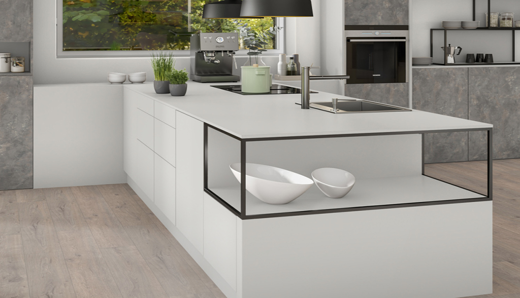 Zadní obkladová deska do kuchyně U763 ST76 Perlově šedá | Bawor.cz